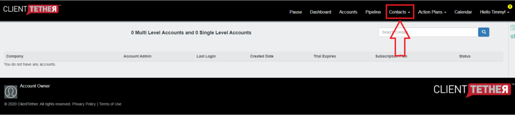 Manually Creating ContactsManually Creating Contacts - ClientTether Support | ClientTether Support