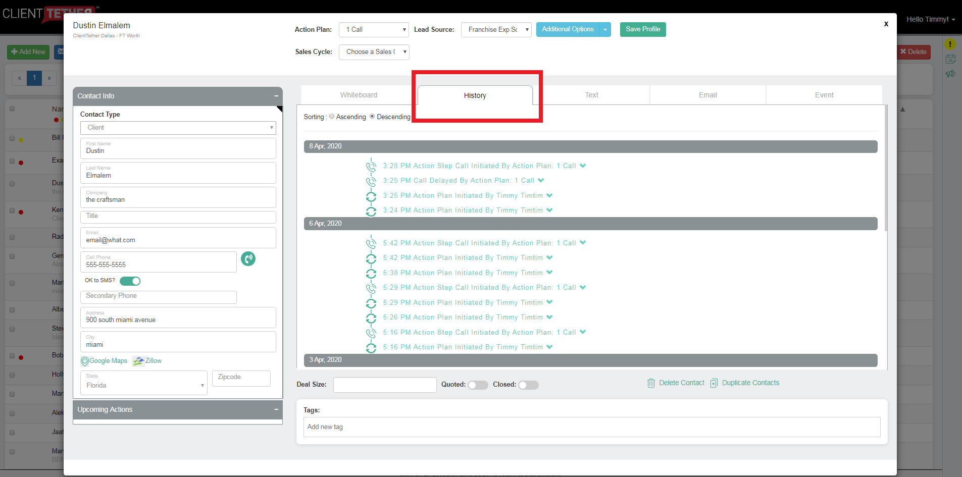 History NotesHistory Notes - ClientTether Support | ClientTether Support