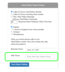 After Hours Phone for Incoming CallsAfter Hours Phone for Incoming Calls - ClientTether Support ...